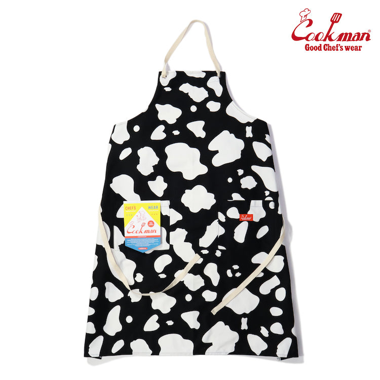 Cookman Long Apron - Cow : Black - Cookman