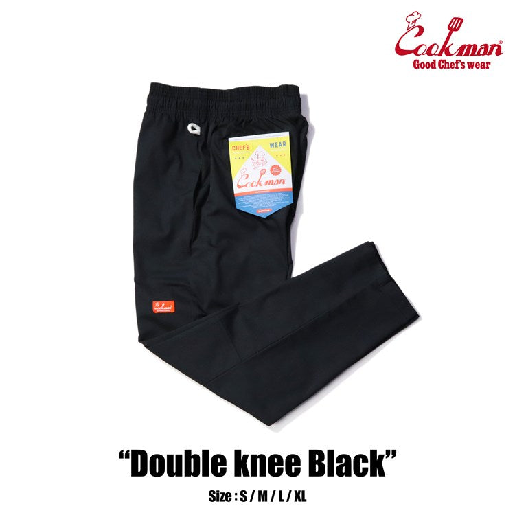 Cookman Chef Pants - Double Knee Ripstop : Black - Cookman